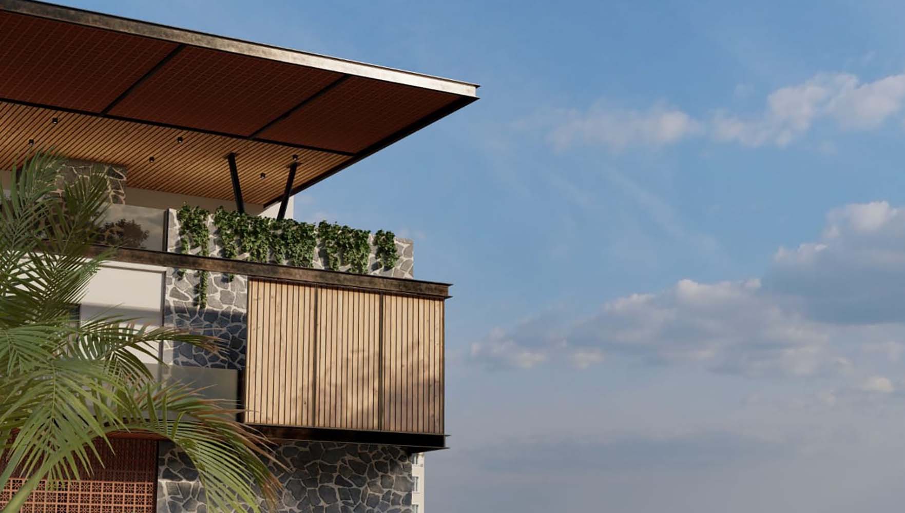 RESIDENCE_ARCHITECTURE_FRONT_ELEVATION_WOODEN_PANELLING - AVGAI : AVGAI